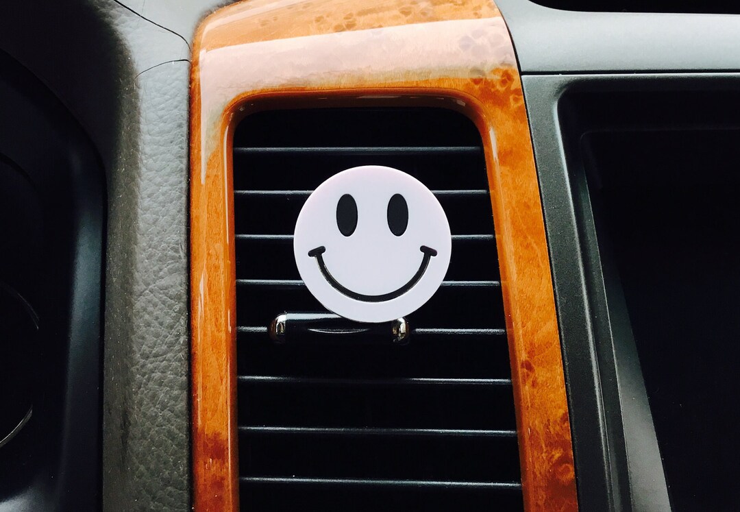 Pastel Pink Smiley Face / Emoji / Happy Face / Car Vent Clip Accessory ...