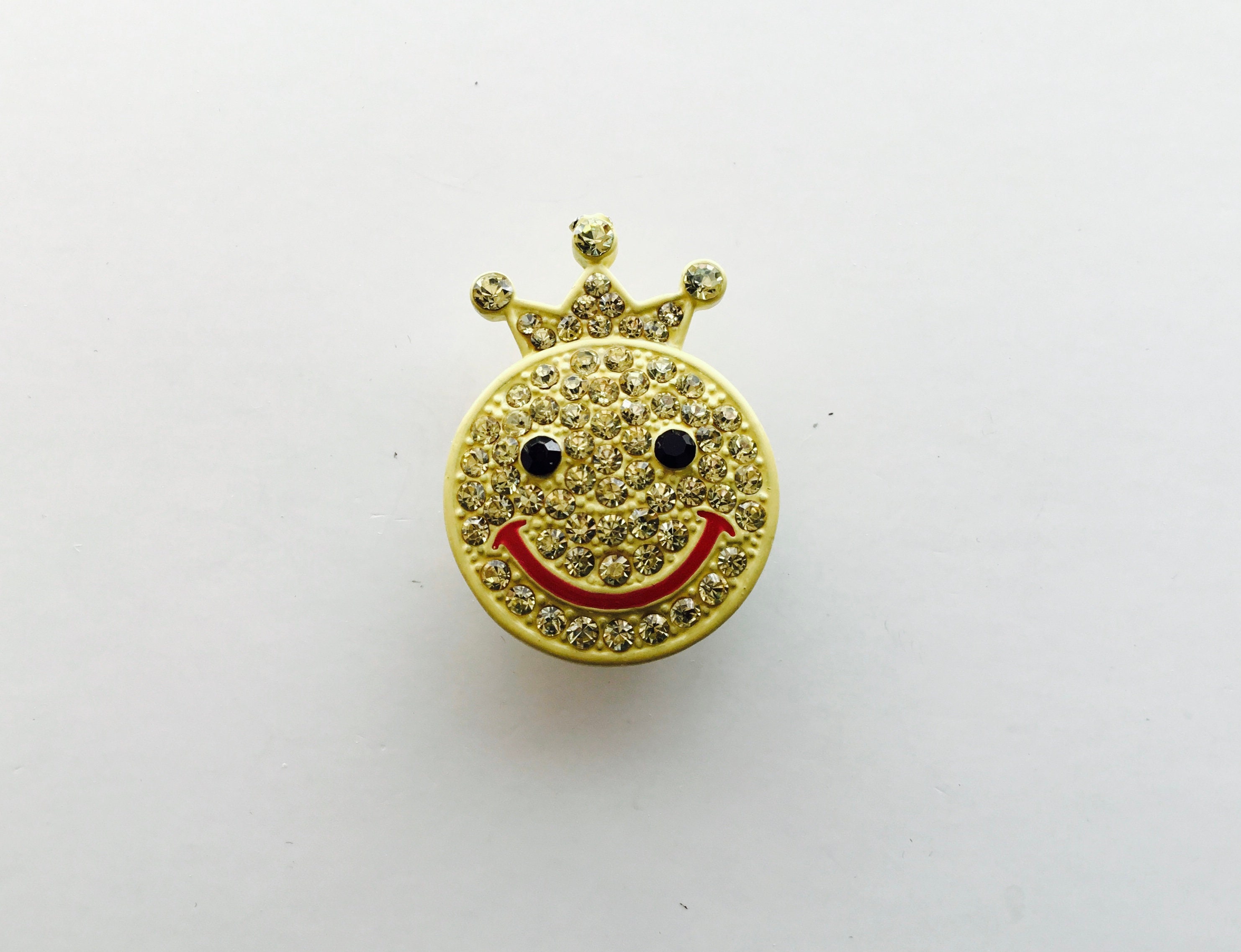 Smiley Face / Tiara/ Yellow / Blue / Crystal Car Vent Clip Mask Hanger ...