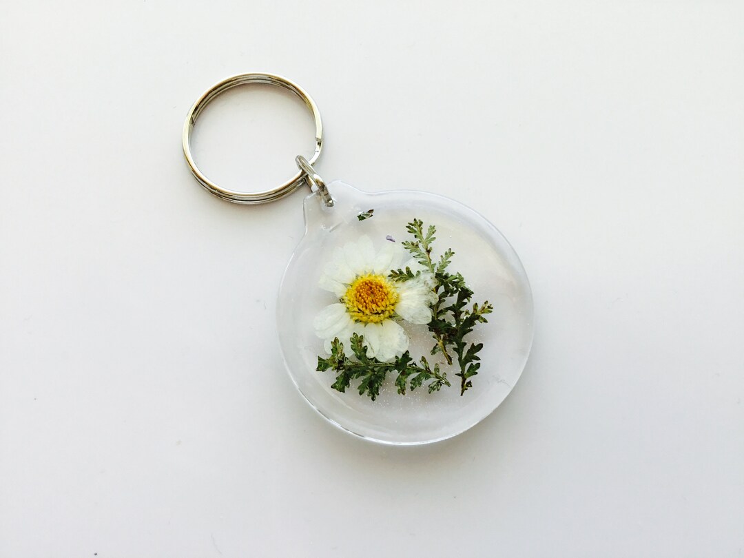 Real Dried Flower Keychain Key Ring Mothers Day Gift Mom - Etsy