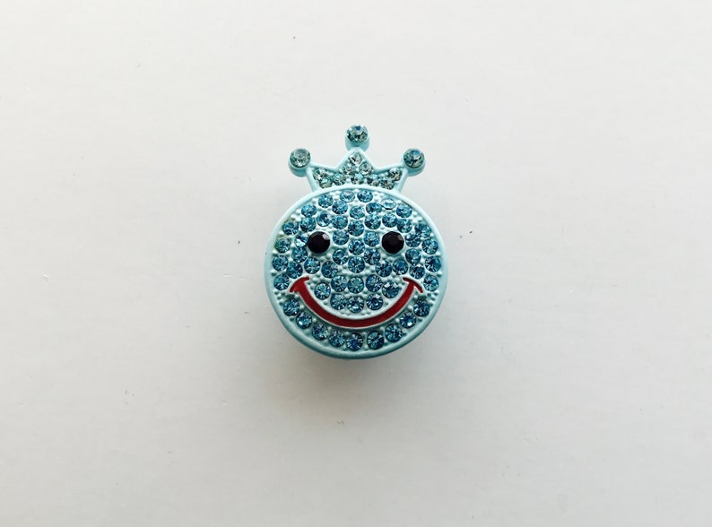 Smiley Face / Tiara/ Yellow / Blue / Crystal Car Air Vent Clip - Etsy