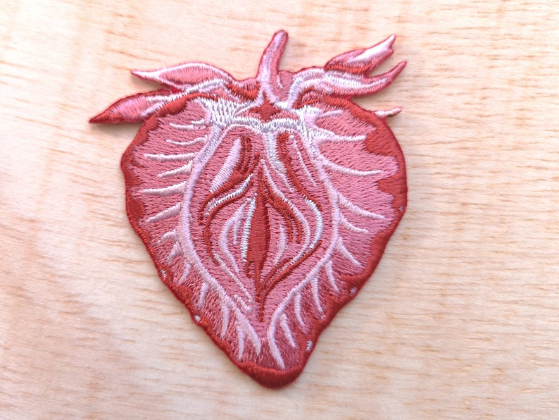 Patch Patch Embroidery Embroidery Strawberry Vulva | Etsy