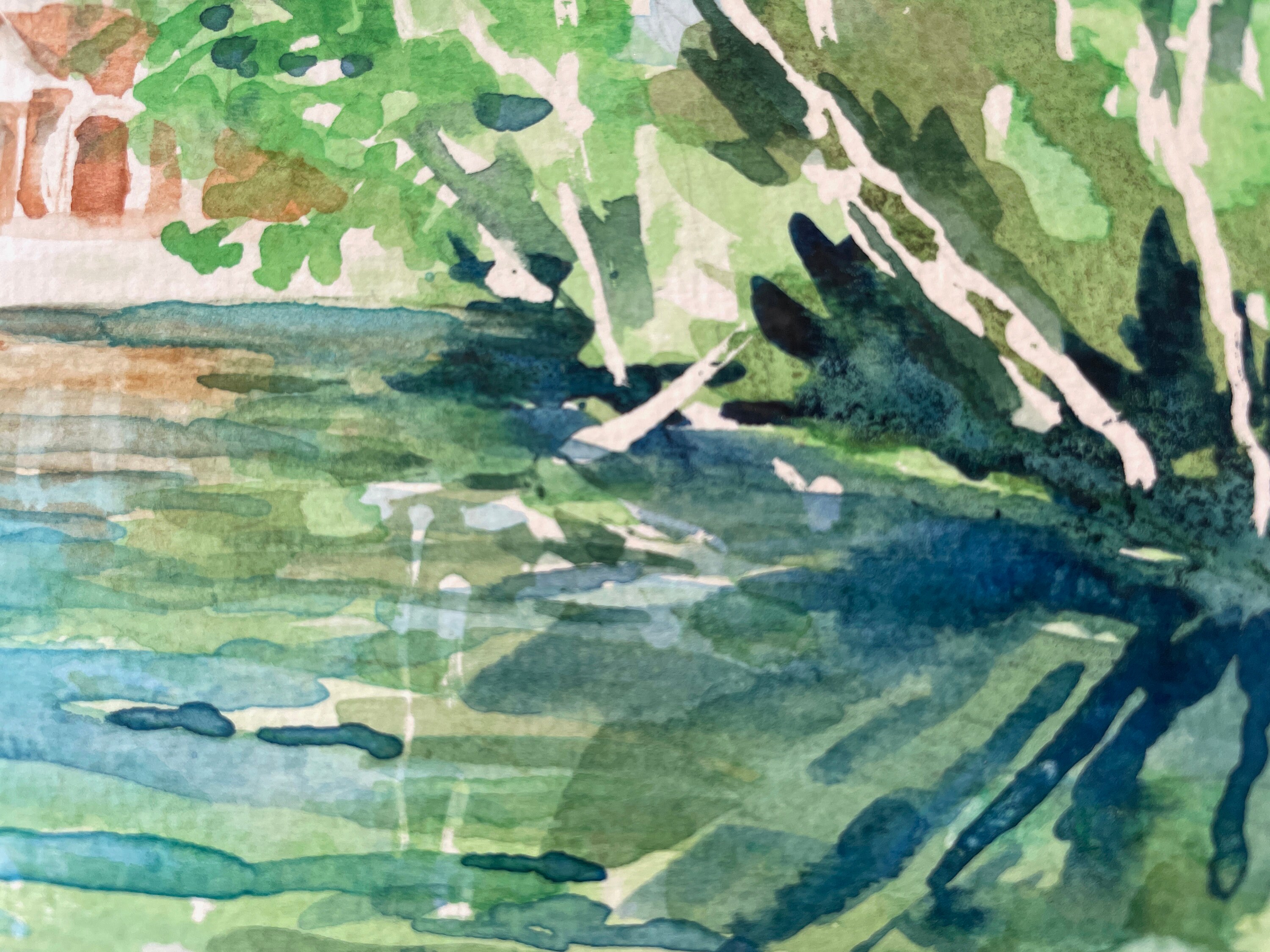 Original Watercolor Painting. Northeastern Univ Boathouse Along the ...