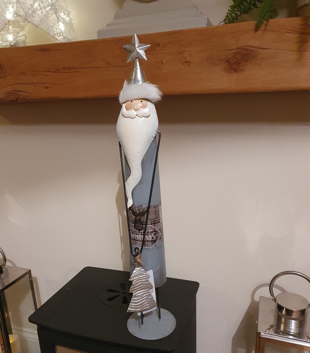 Tall Metal Standing Santa Father Christmas Xmas Decoration in - Etsy UK