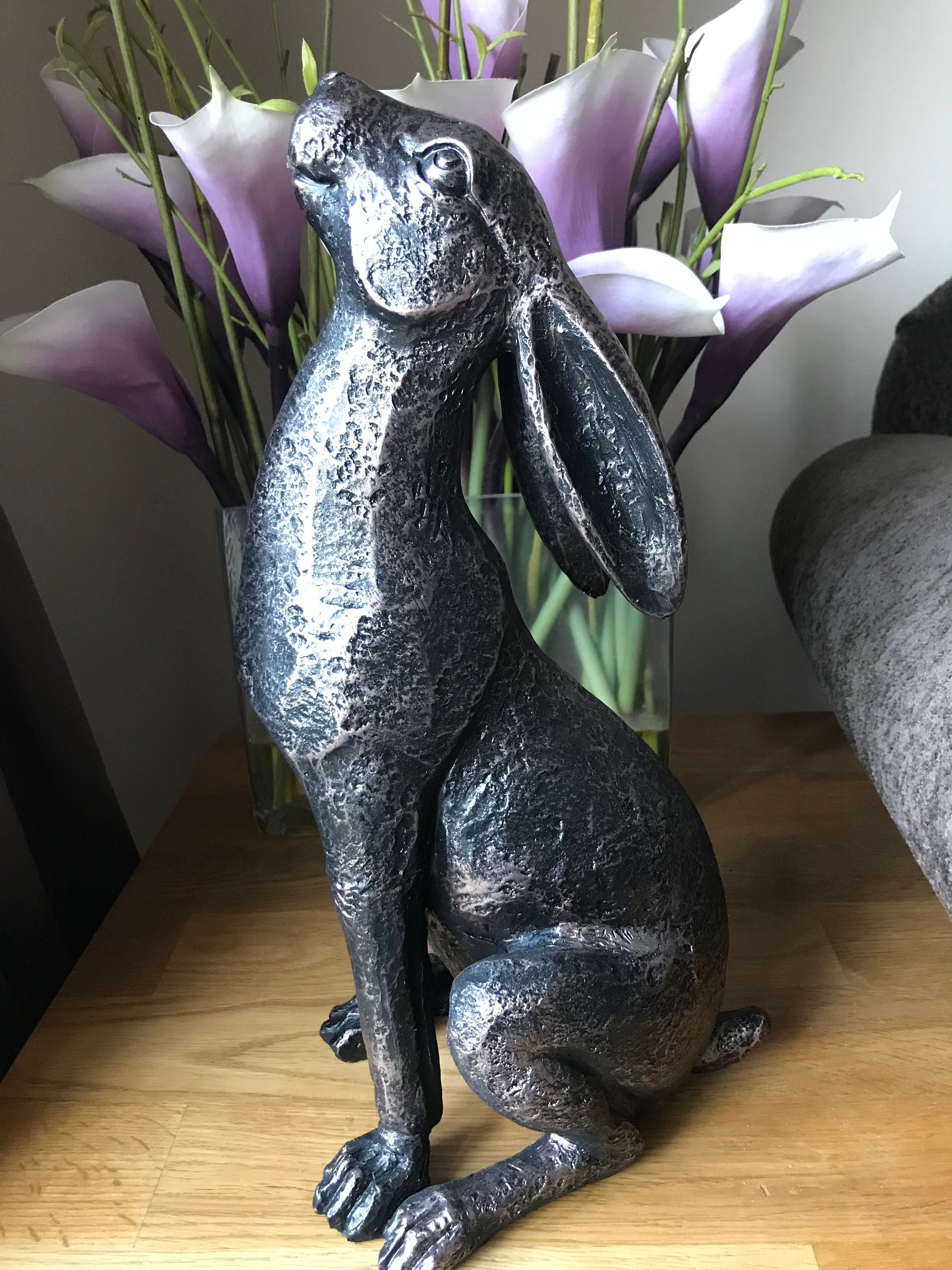Large Sitting Hare Rabbit Ornament Figure Sculpture Home Decor - Etsy.de