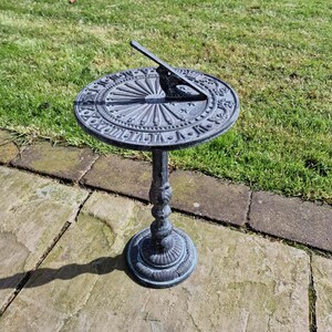 Verdigris Aged Cast Metal Garden Sundial Traditional Design - Etsy UK
