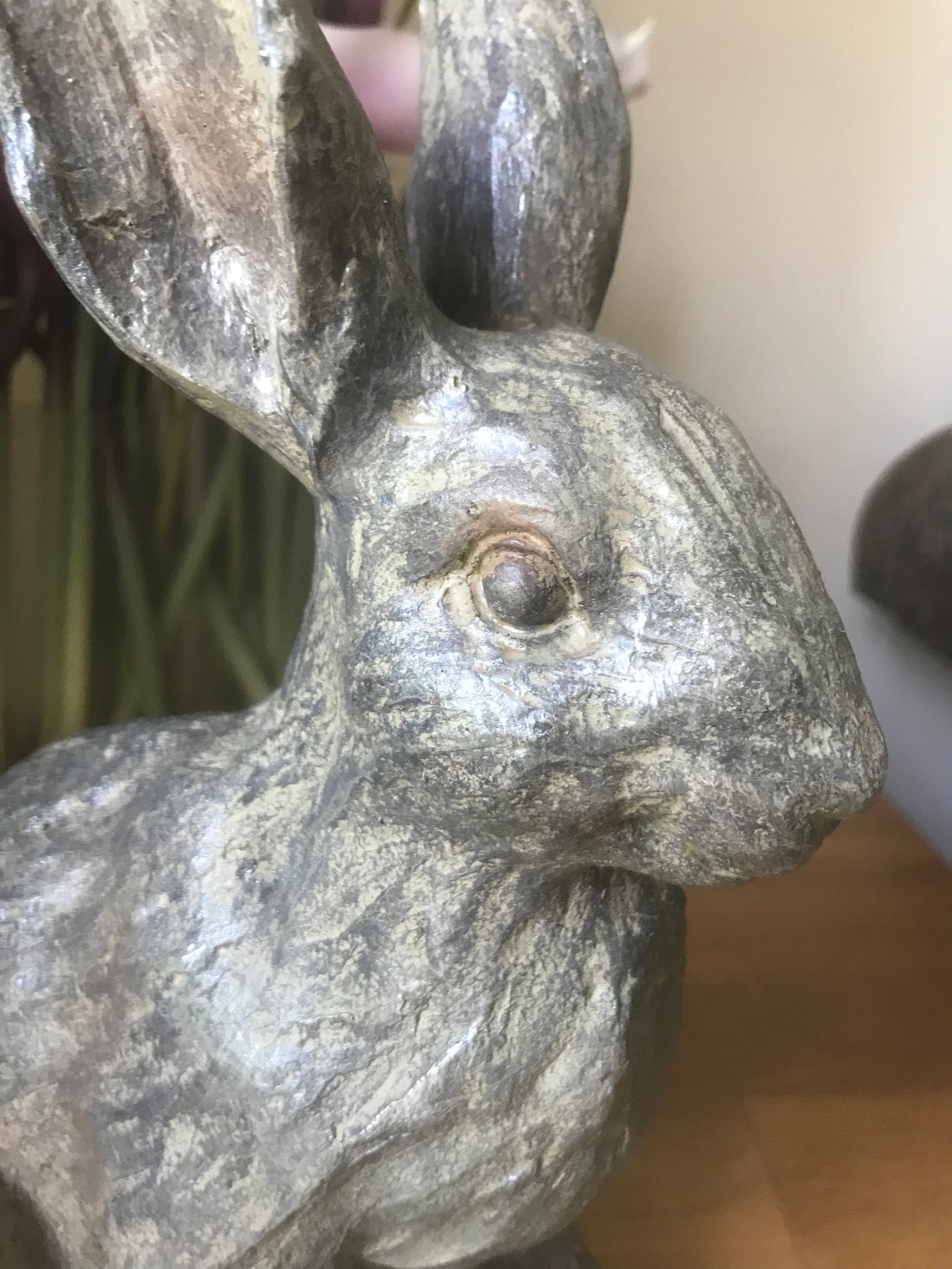 Pair of Large Sitting Hares Rabbit Ornament Figure Sculpture | Etsy