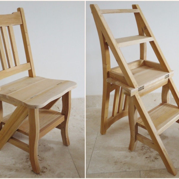 Folding Wood Step Stool - Etsy UK