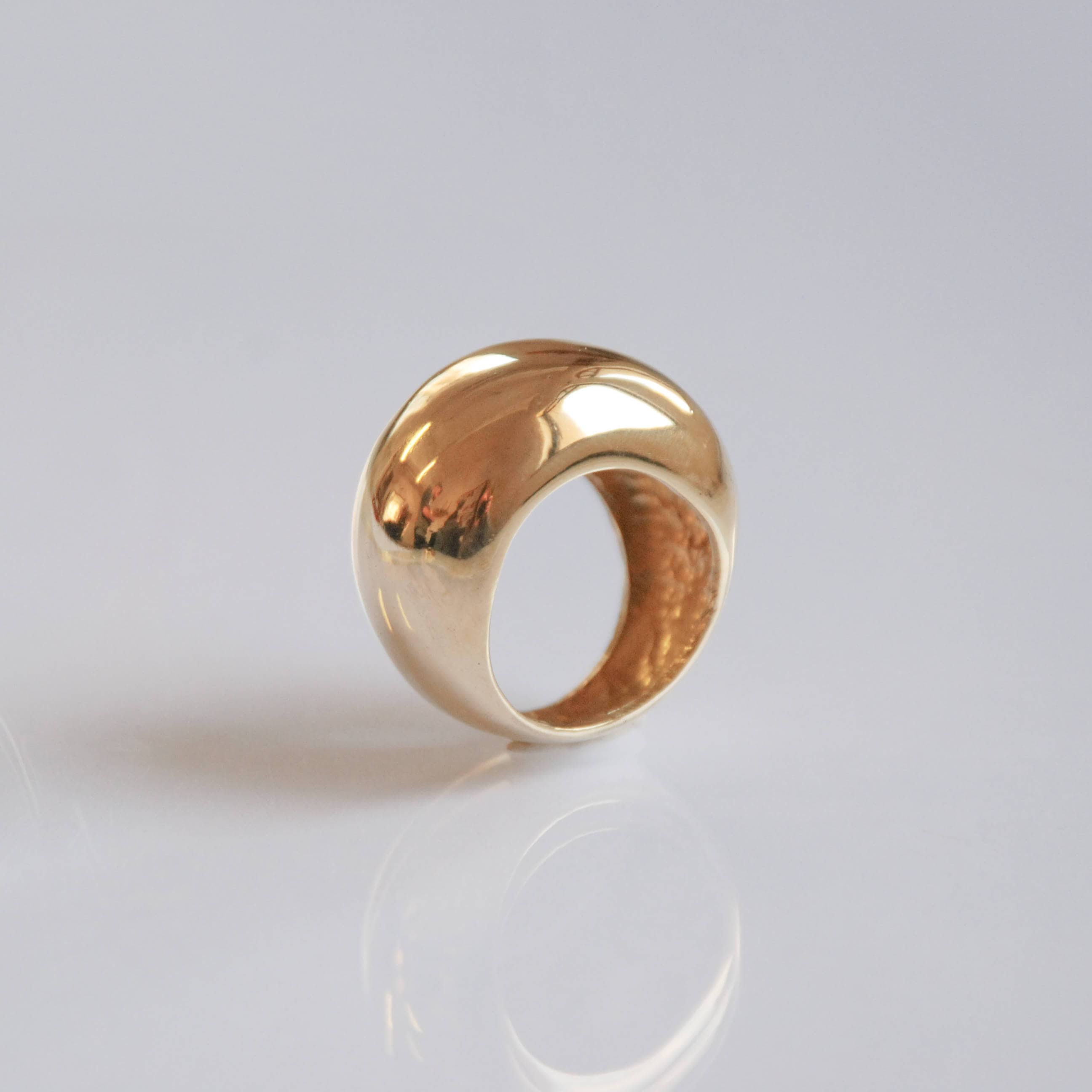 Gold Dome Ring Dome Ring Statement Dome Ring 14k Gold - Etsy