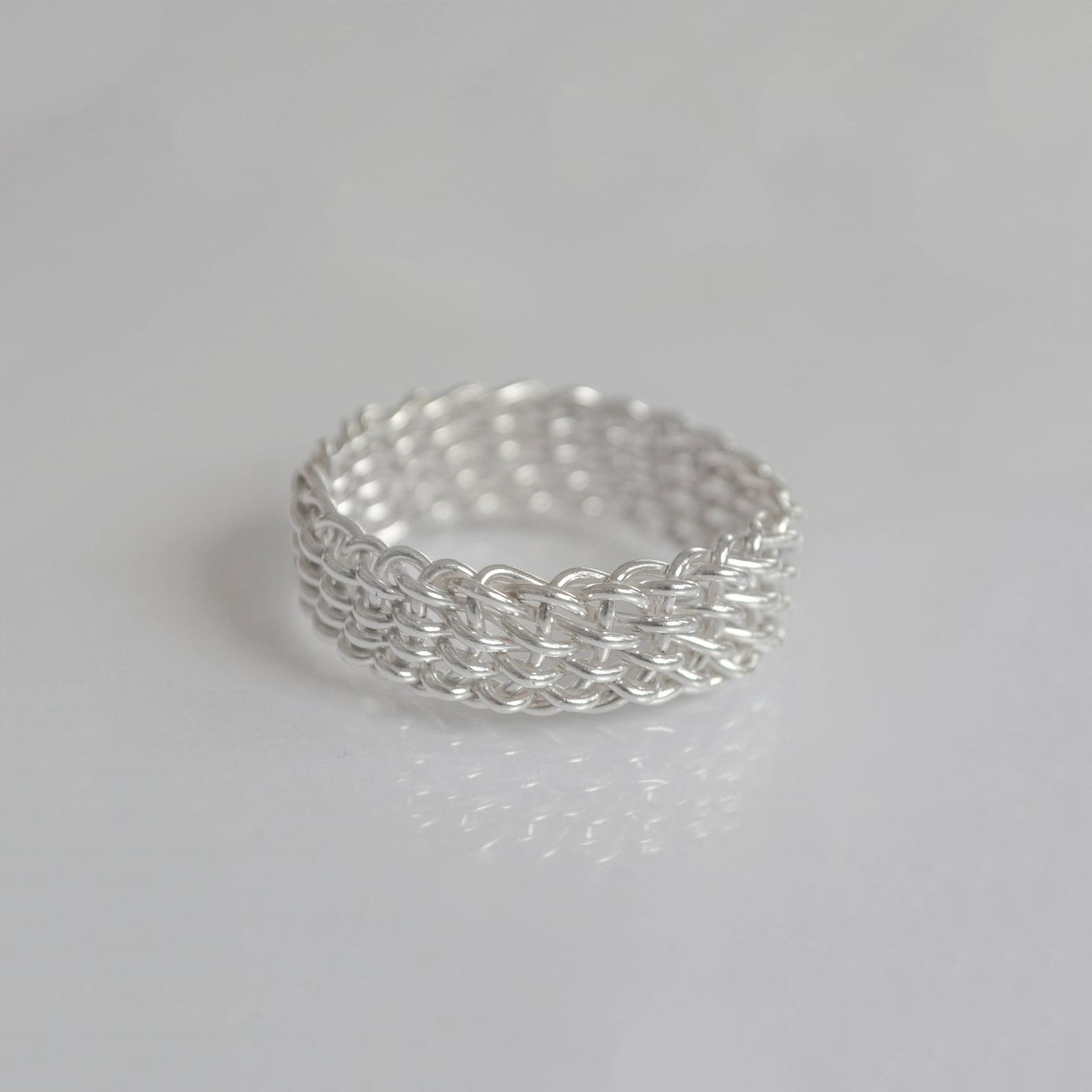 Braided Band Ring Braided Silver Ring Wire Ring Women's - Etsy