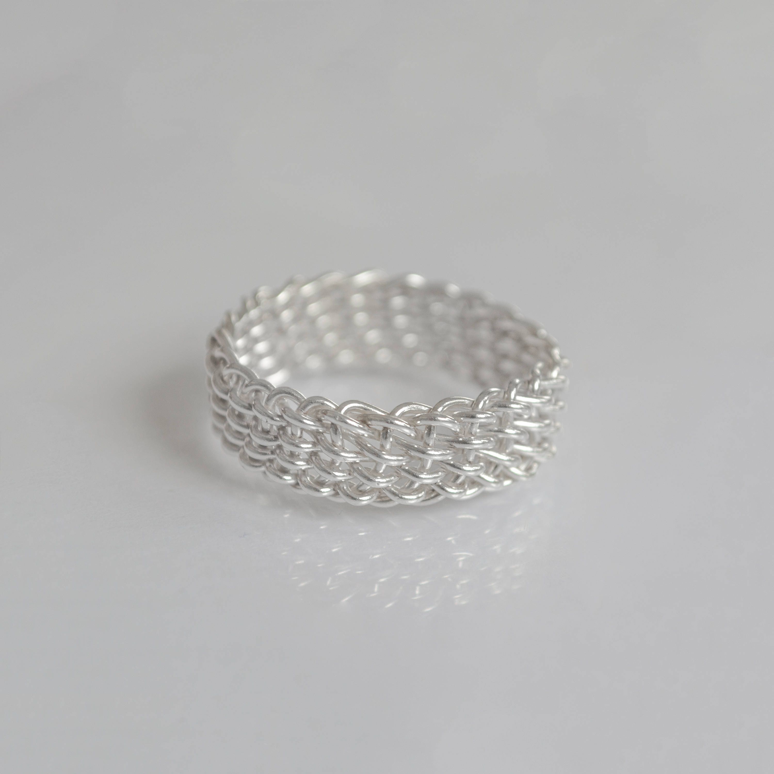 Braided Band Ring Braided Silver Ring Wire Ring Women's - Etsy