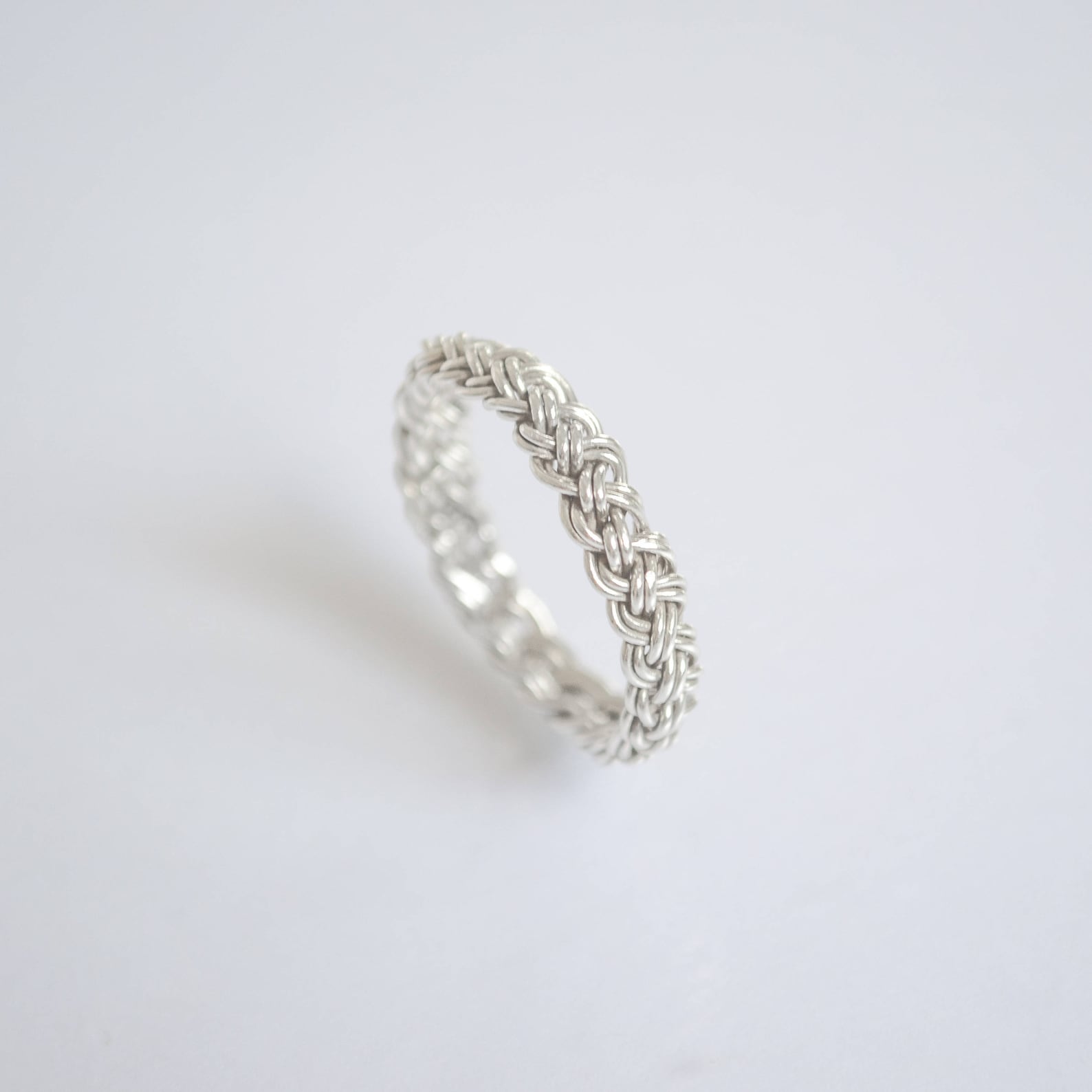 Braided Silver Ring, Women's Braided Ring, Braided Band Ring, Wire Ring, Sterling Silver Ring ...