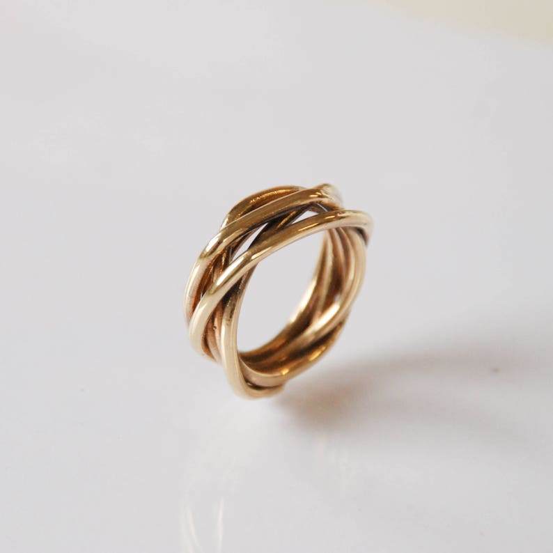 Wire Ring Designs, Gold Wire Ring, 14k Gold Ring, Unique Wedding Band ...