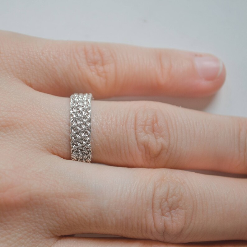 Braided Band Ring, Braided Silver Ring, Wire Ring, Women's Braided Ring ...