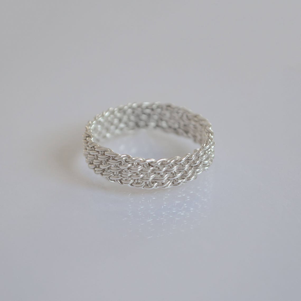 Braided Band Ring Braided Silver Ring Wire Ring Women's - Etsy