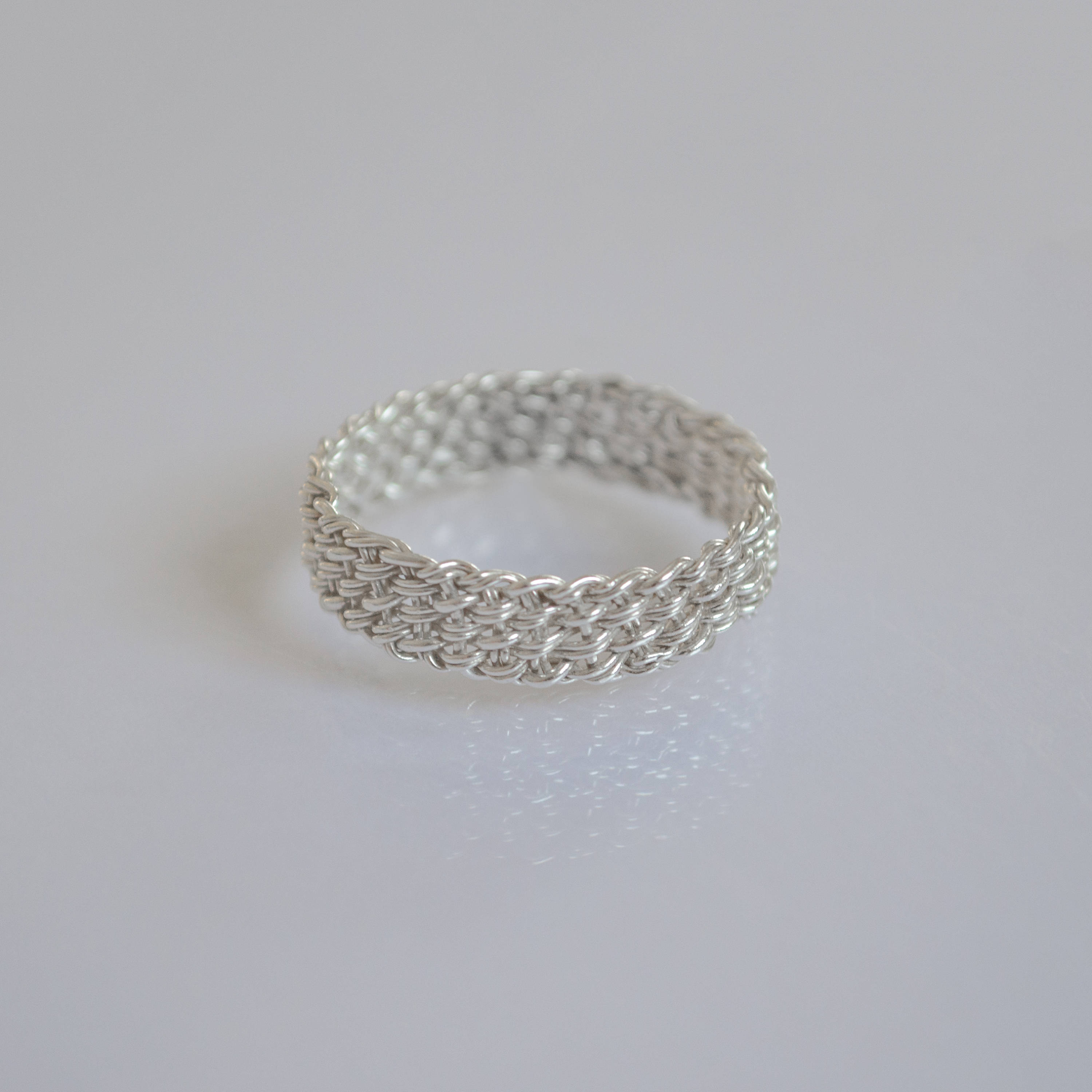 Braided Band Ring, Braided Silver Ring, Wire Ring, Women's Braided Ring, 925 Silver Ring, Dainty ...