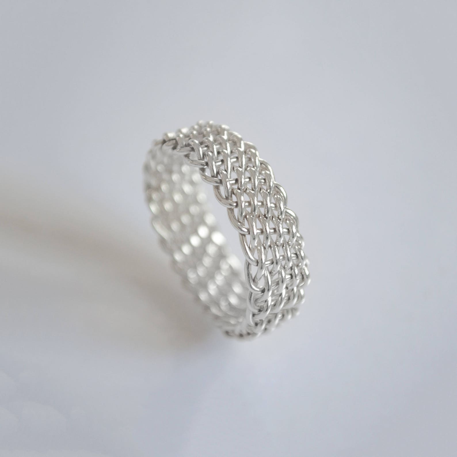 Braided Band Ring Braided Silver Ring Wire Ring Women's - Etsy