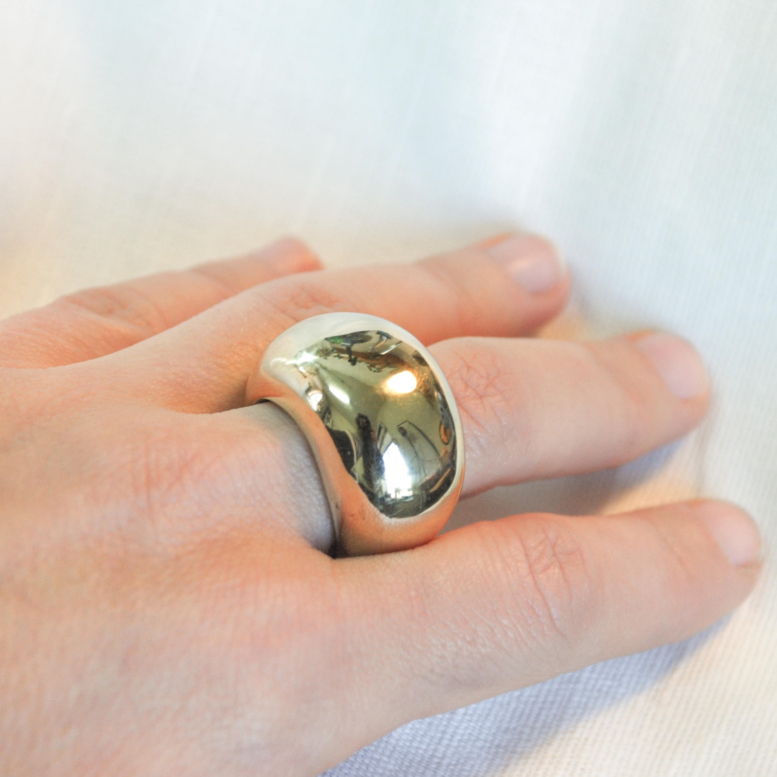 Gold Dome Ring Dome Ring Statement Dome Ring 14k Gold - Etsy