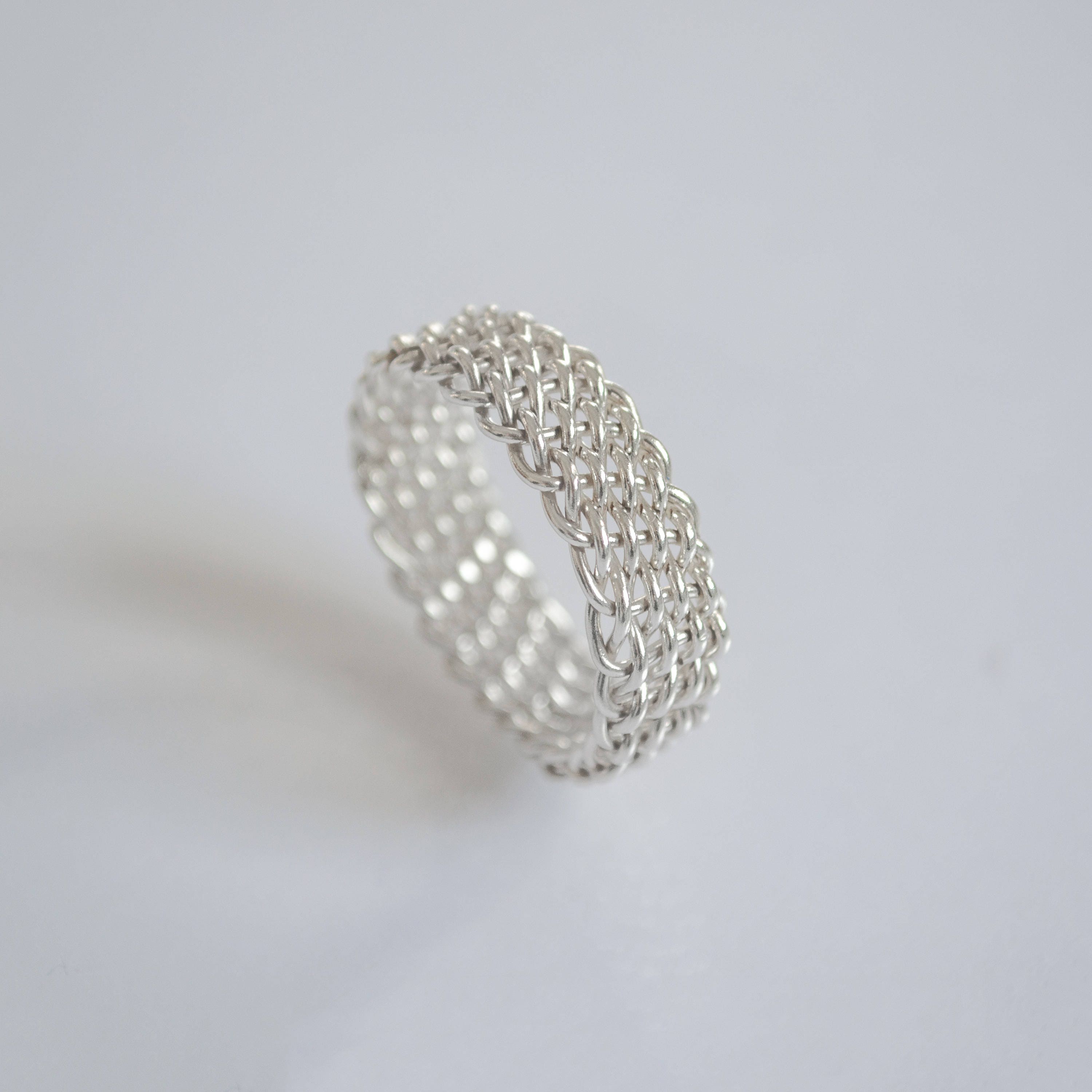 Braided Band Ring Braided Silver Ring Wire Ring Women's - Etsy