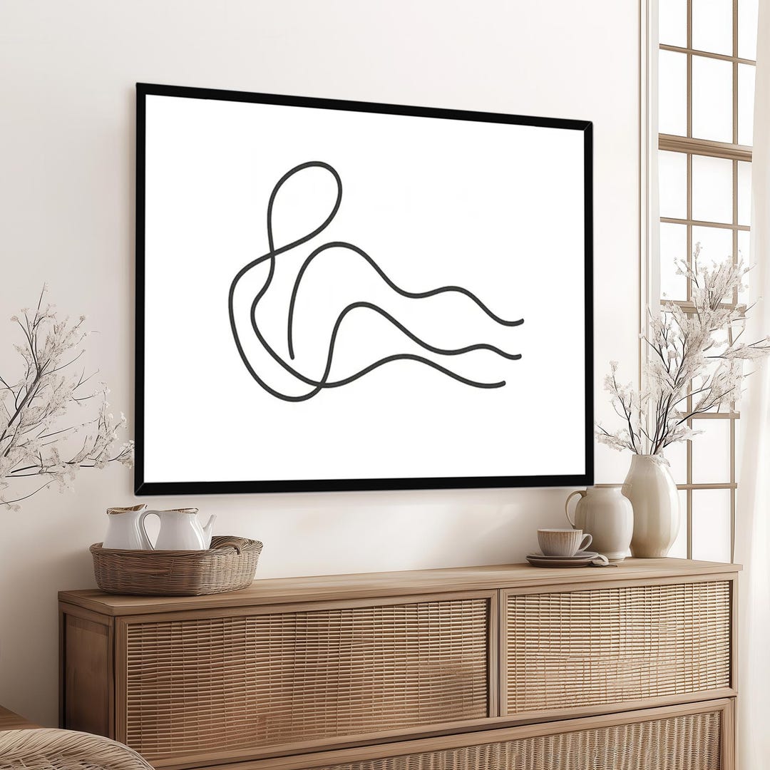 Abstract Woman Art: One Line Minimalist Drawing - Etsy