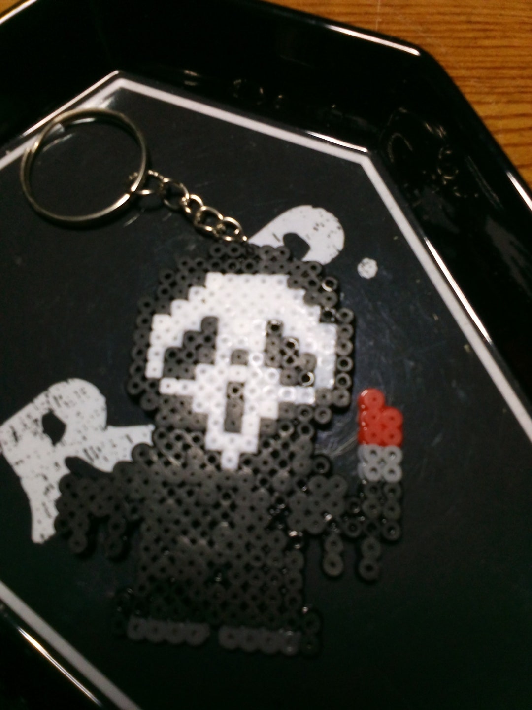 Goth Horror Ghostface Perler Bead Keychain - Etsy