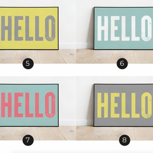 Home Decor Quirky Hello Print, Art Typography Print, Graphic Poster ...