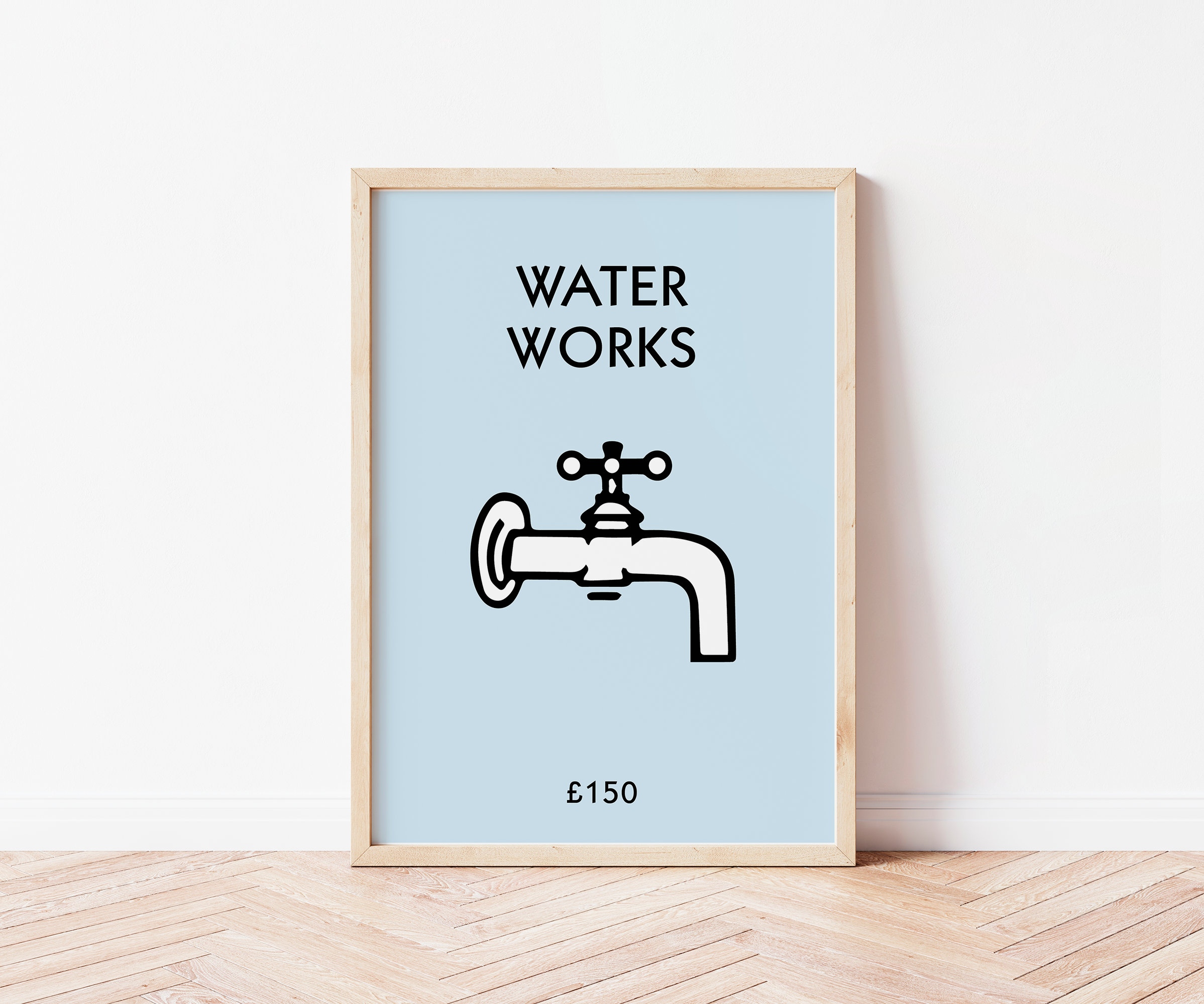 Monopoly Water Works Bathroom Print, New Home Decor, Wall Art, Gallery ...