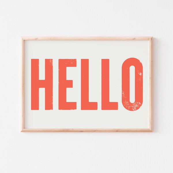 Hello Poster - Etsy UK