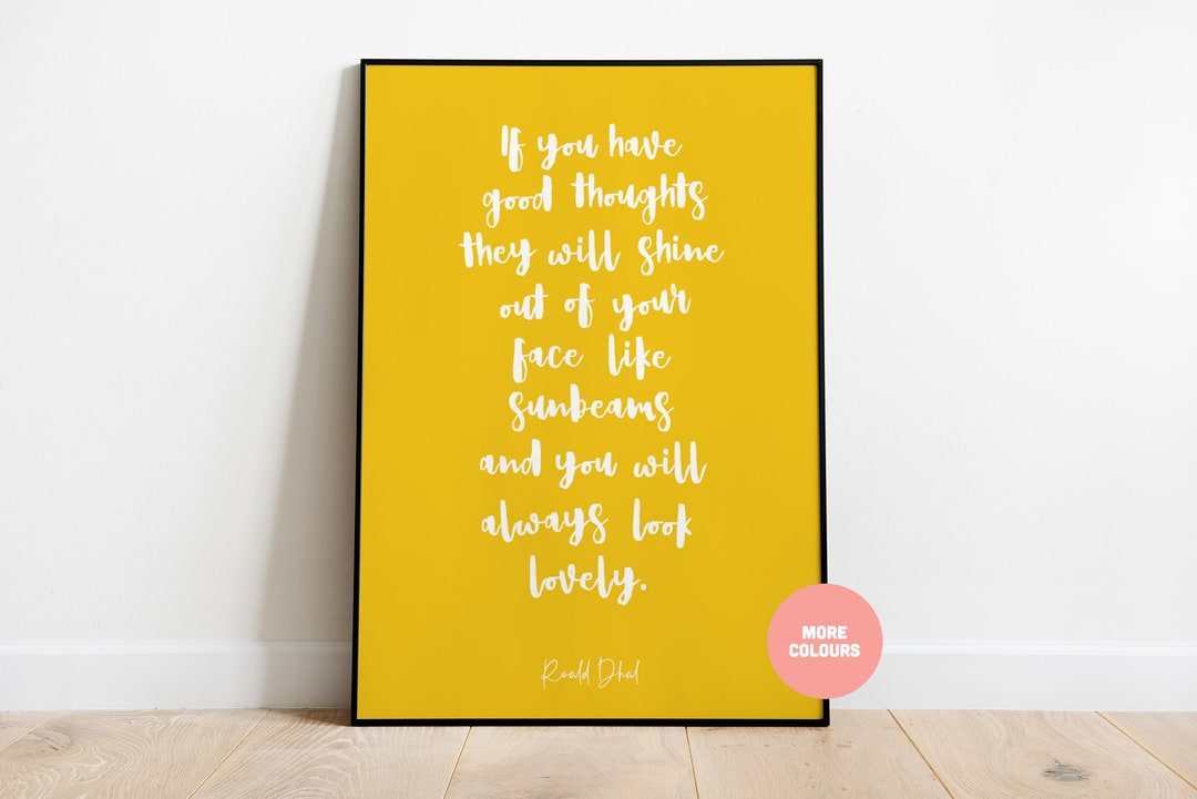 Roald Dahl Quote Print, Children's Room Decor, Wall Art, the Twits ...