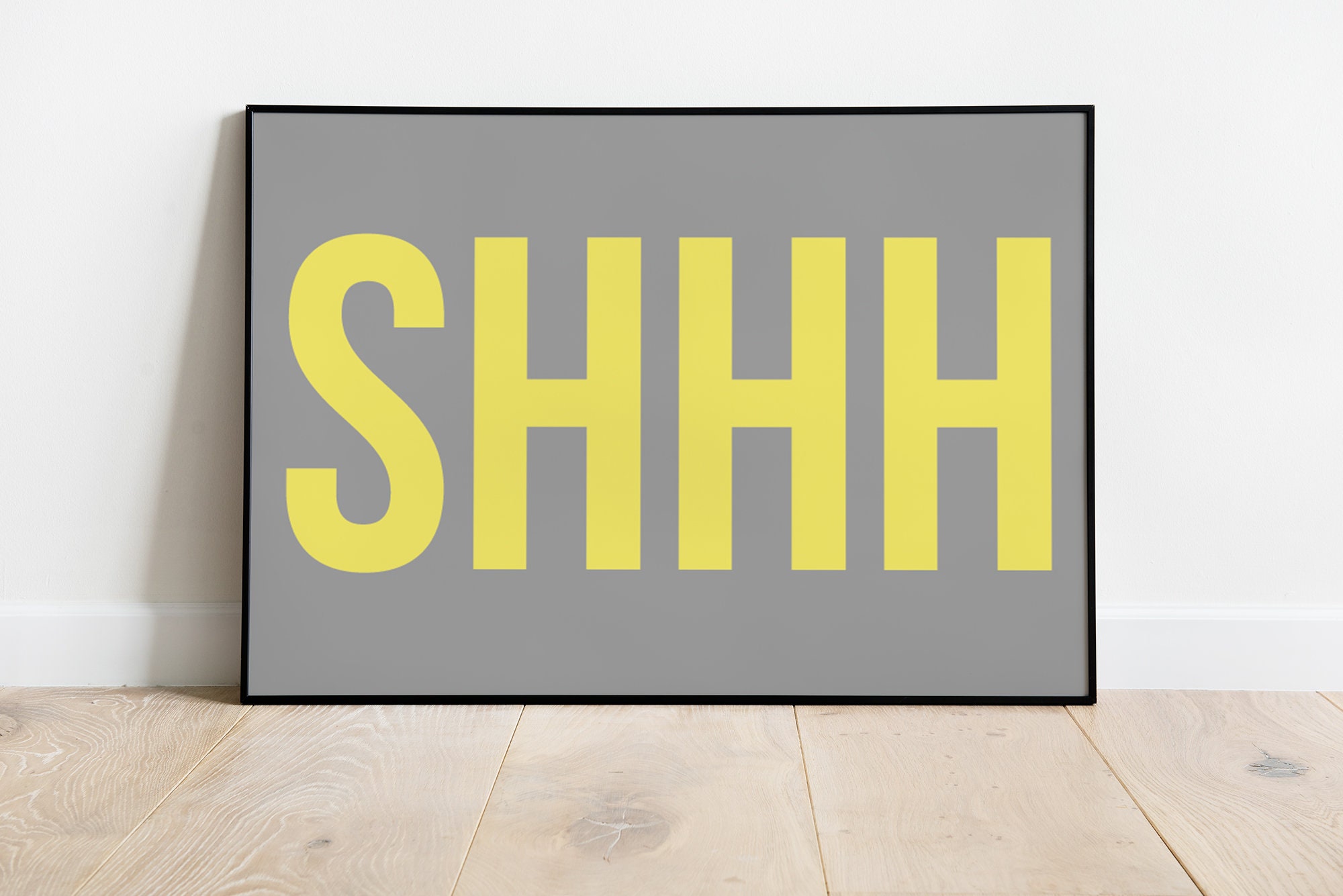 Home Decor Quirky Shhh Print Art Typography Print Graphic - Etsy UK