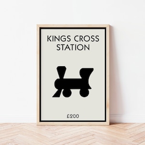 Monopoly Train Station Custom Name Print, Home Decor, Wall Art, Gallery ...
