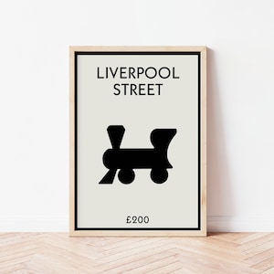 Monopoly Train Station Custom Name Print Home Decor Wall - Etsy