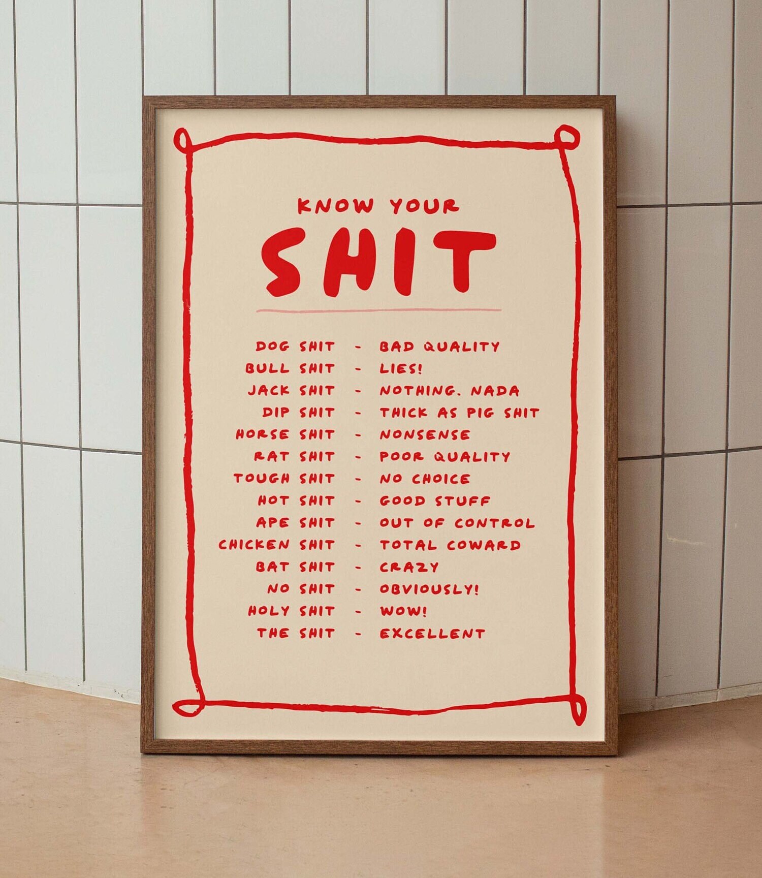Know Your Shit Poster Knowing Your Shit Etsy