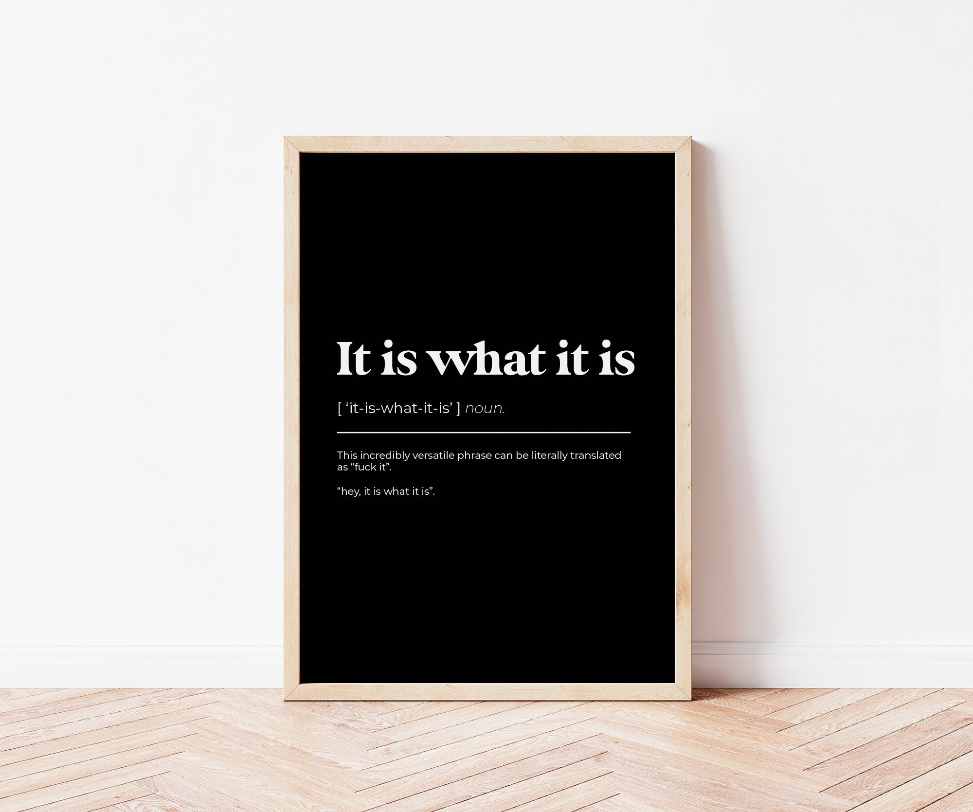 It is What It Is Definition Print Black & White Quote - Etsy