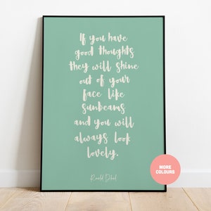 Roald Dahl Quote Print, Children's Room Decor, Wall Art, the Twits ...