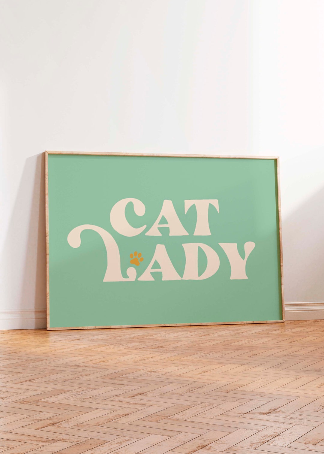 Cat Lady Print, Fun Wall Art, Funny Poster, Funky Home Decor ...