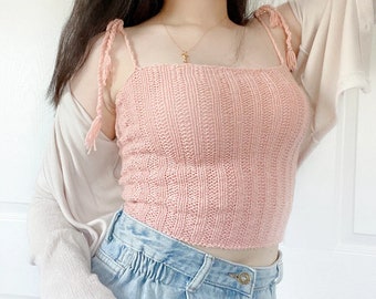 Easy Knit Crop Top Pattern - Etsy