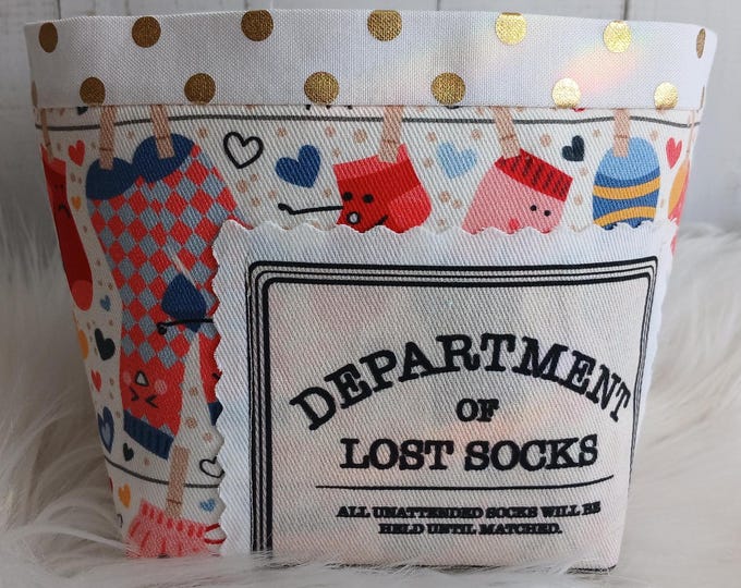 Laundry Day, Mini Sock Bucket~'department of Lost Socks' - Etsy
