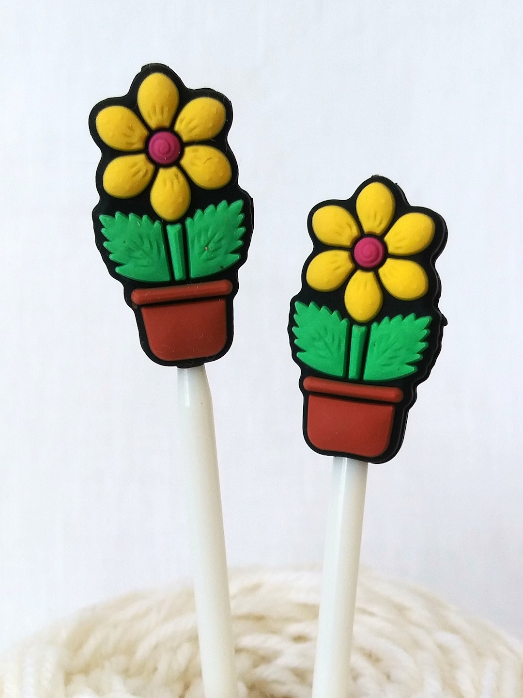 Potted Flower ~ Stitch Huggers, Stoppers, Holders, Point Protectors - Etsy
