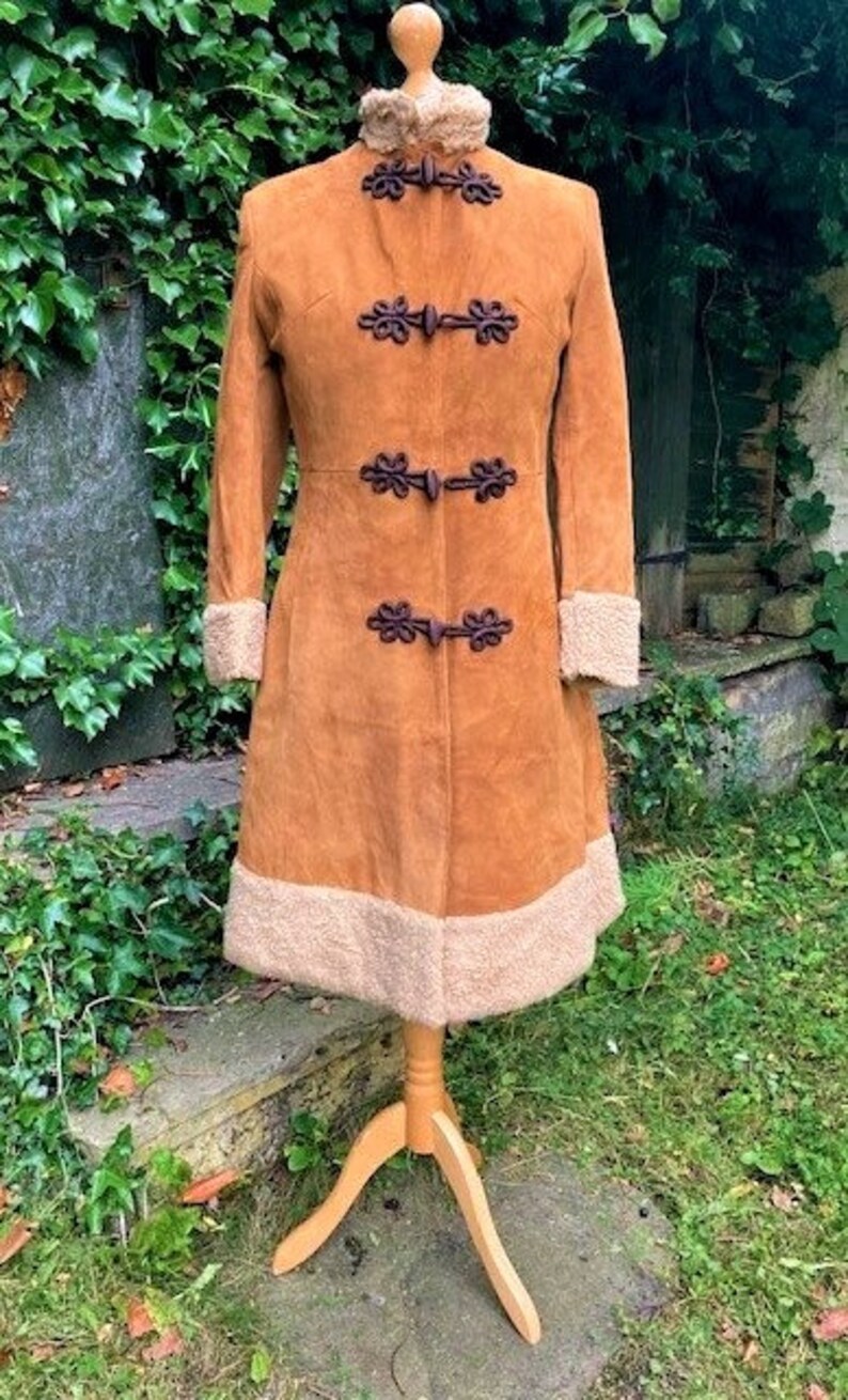 1970s Penny Lane Shearling Coat. S.vintage Tan Suede Princess - Etsy