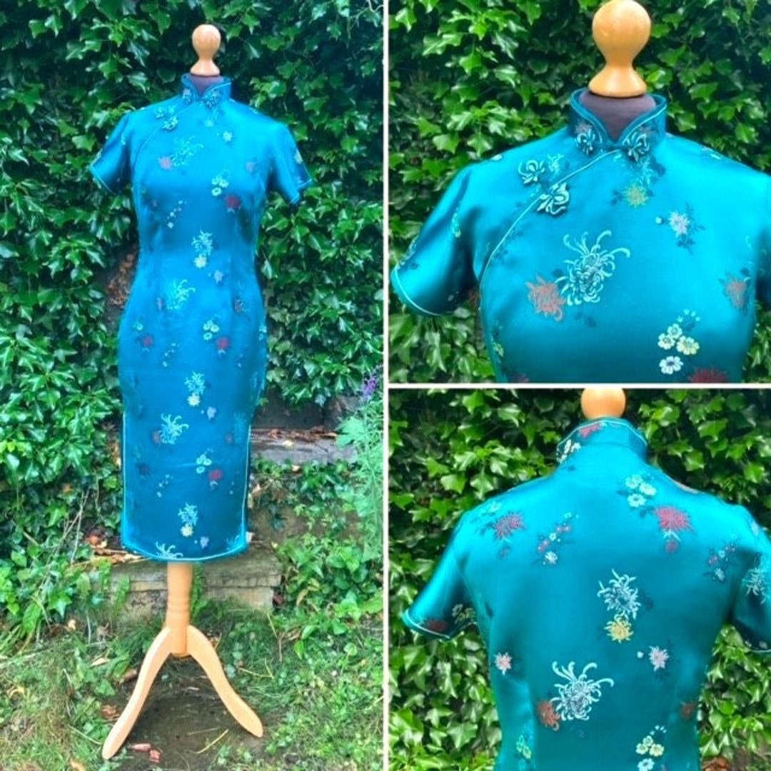 Vintage Jade Green Qipao/cheongsam, S. Traditional Chinese Dress With ...