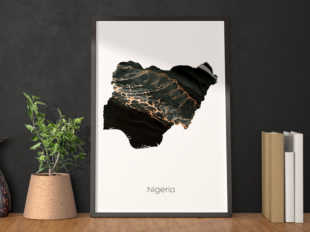 Nigeria Print Poster Nigeria Art Nigeria Travel Map Nigeria - Etsy