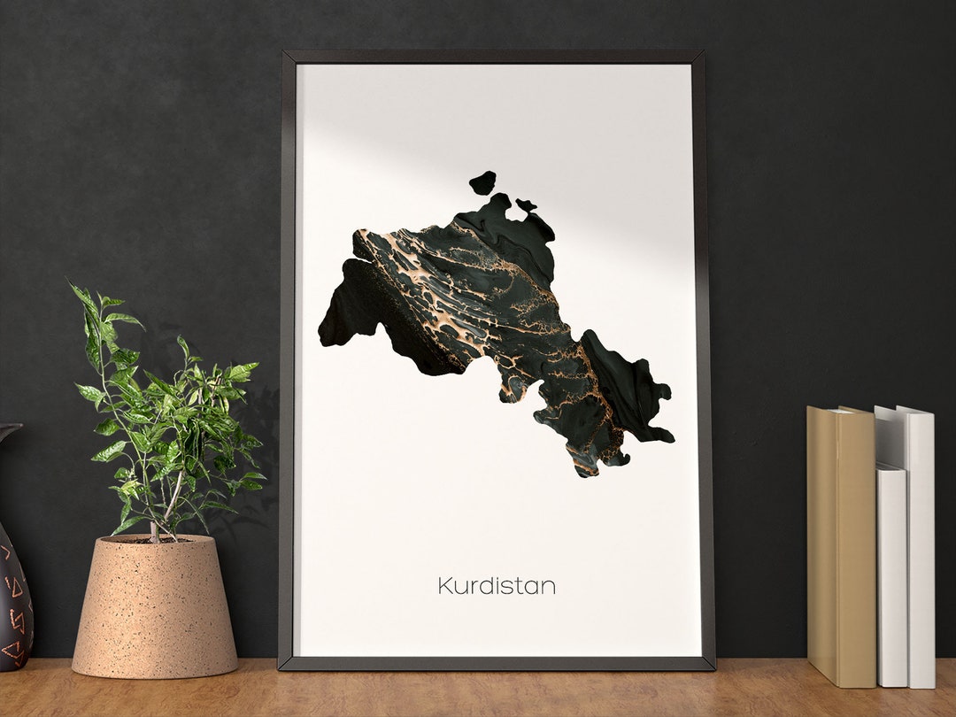 Kurdistan Map Art Print: Modern Travel Poster - Etsy