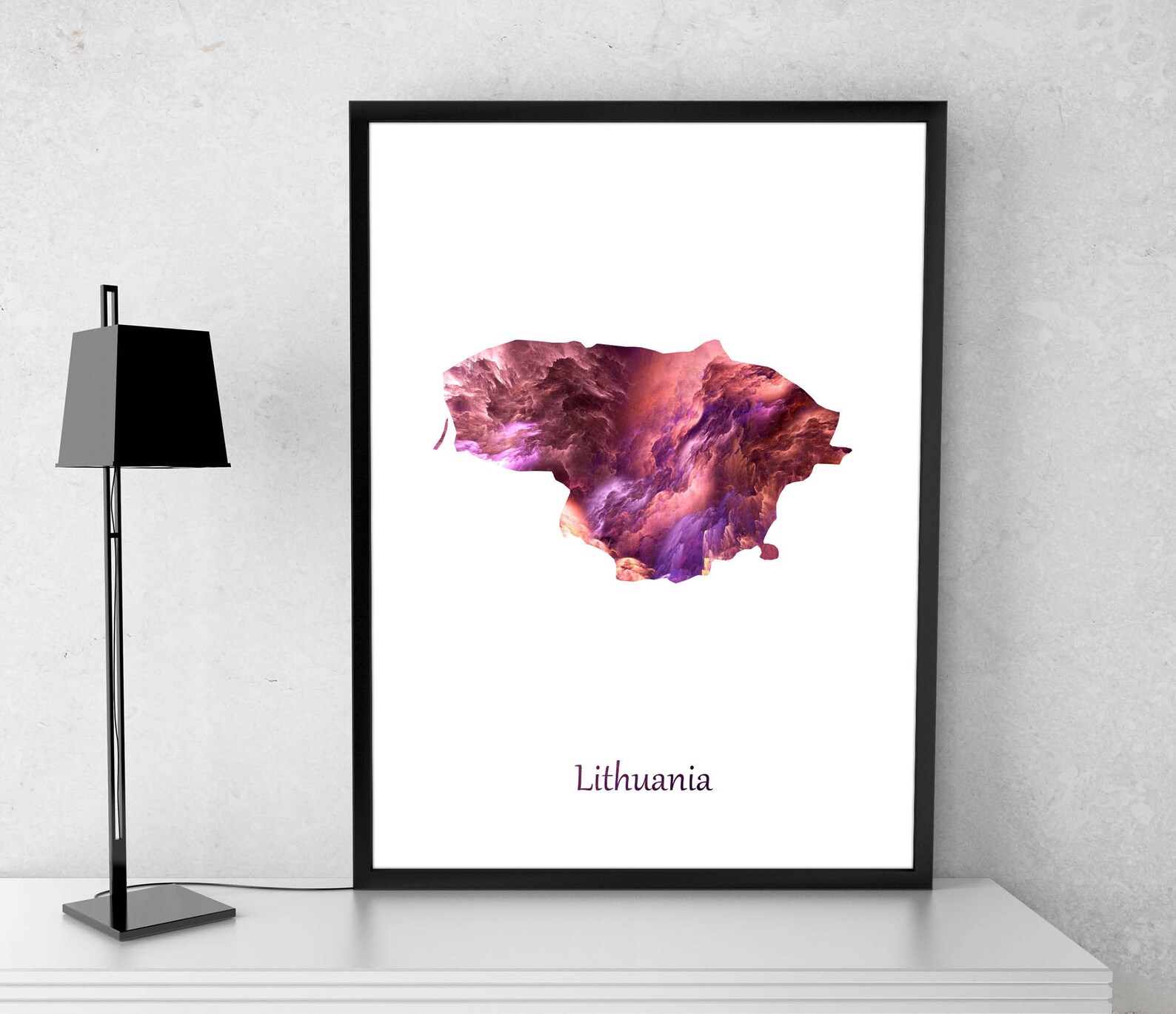 Lithuania poster Lithuania art Lithuania map Lithuania | Etsy