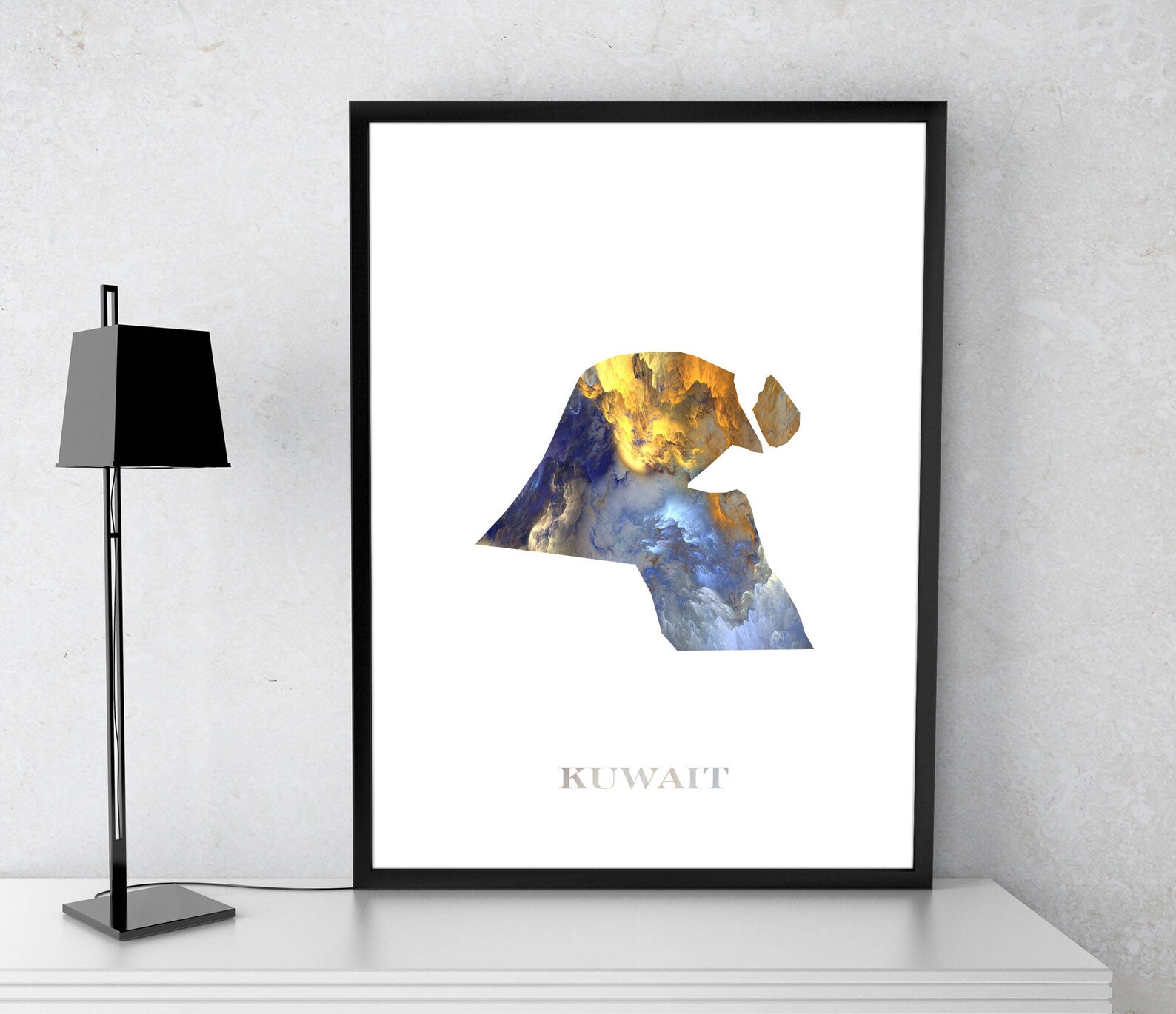 Kuwait Poster Kuwait Art Kuwait Map Kuwait Print Gift | Etsy