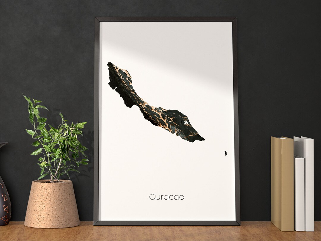 Curacao Print Poster Curacao Art Curacao Travel Map Curacao - Etsy