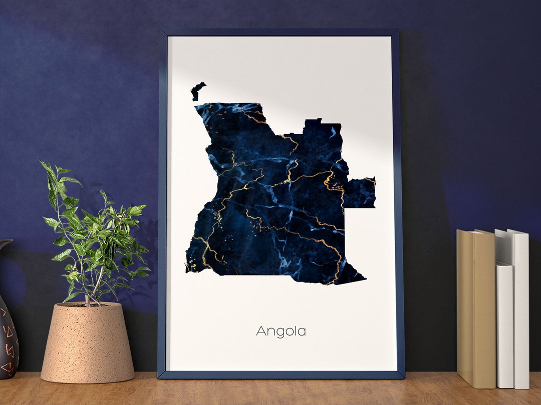 Angola Print Poster Angola Art Angola Travel Map Angola Print - Etsy