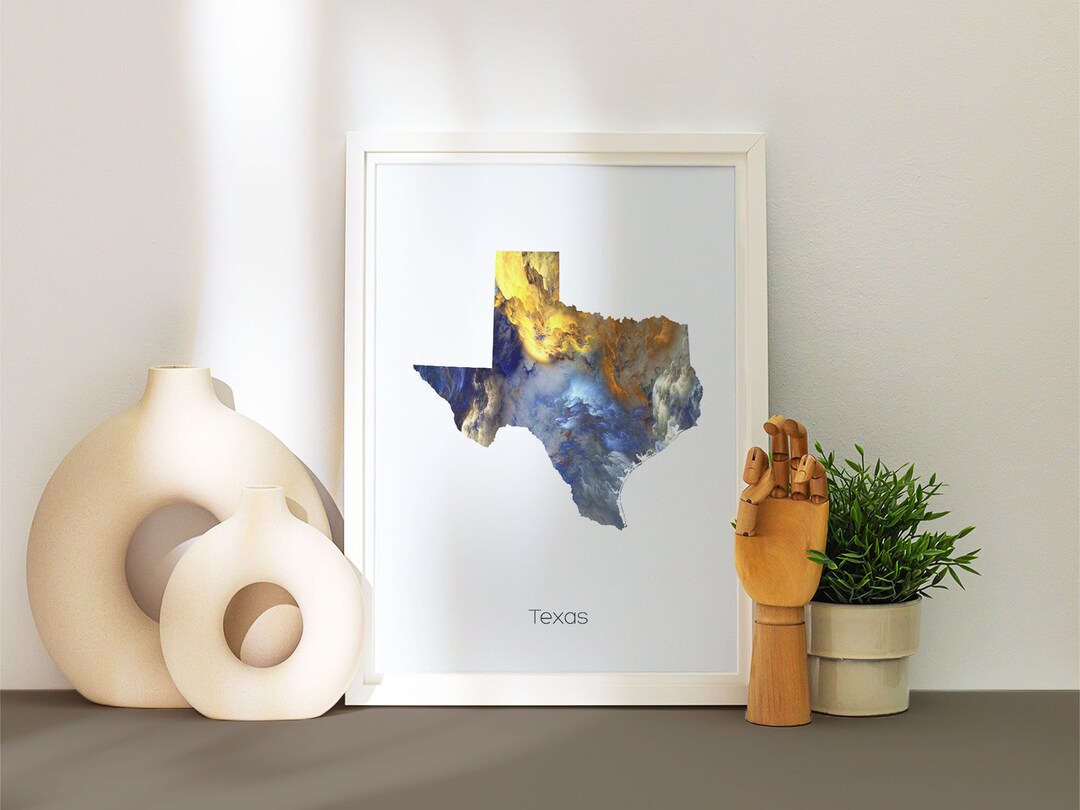 Texas Travel Poster Texas Art Texas Map Texas Print Texas - Etsy