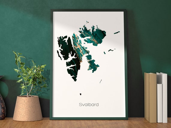 Svalbard Print Poster Svalbard Art Svalbard Travel Map - Etsy