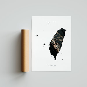 Taiwan Print Poster Taiwan Art Taiwan Travel Map Taiwan Print Taiwan ...