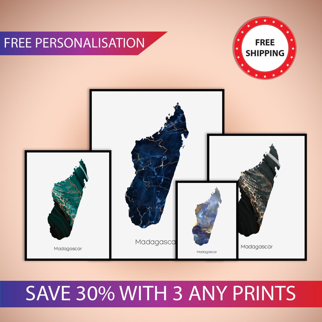 Madagascar Print Poster Madagascar Art Madagascar Travel Map Madagascar Print Madagascar ...